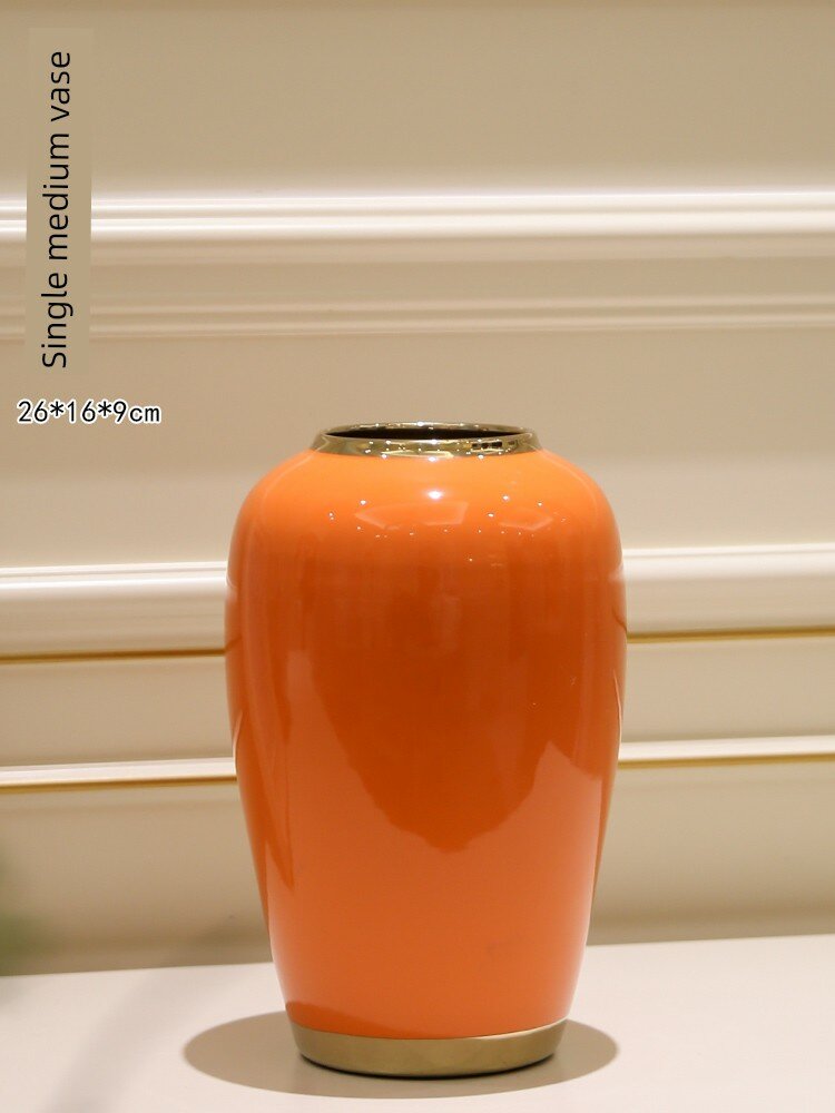 Европейская ваза в стиле лайт-люкс, современный креативный керамический декор для тумбы под телевизор в гостиной,