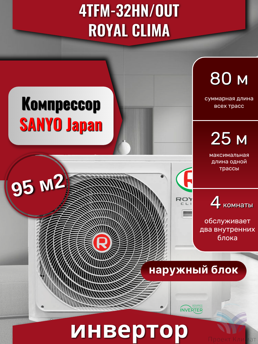 Мульти-сплит система Royal Clima 4TFM-32HN/OUT Наружный блок