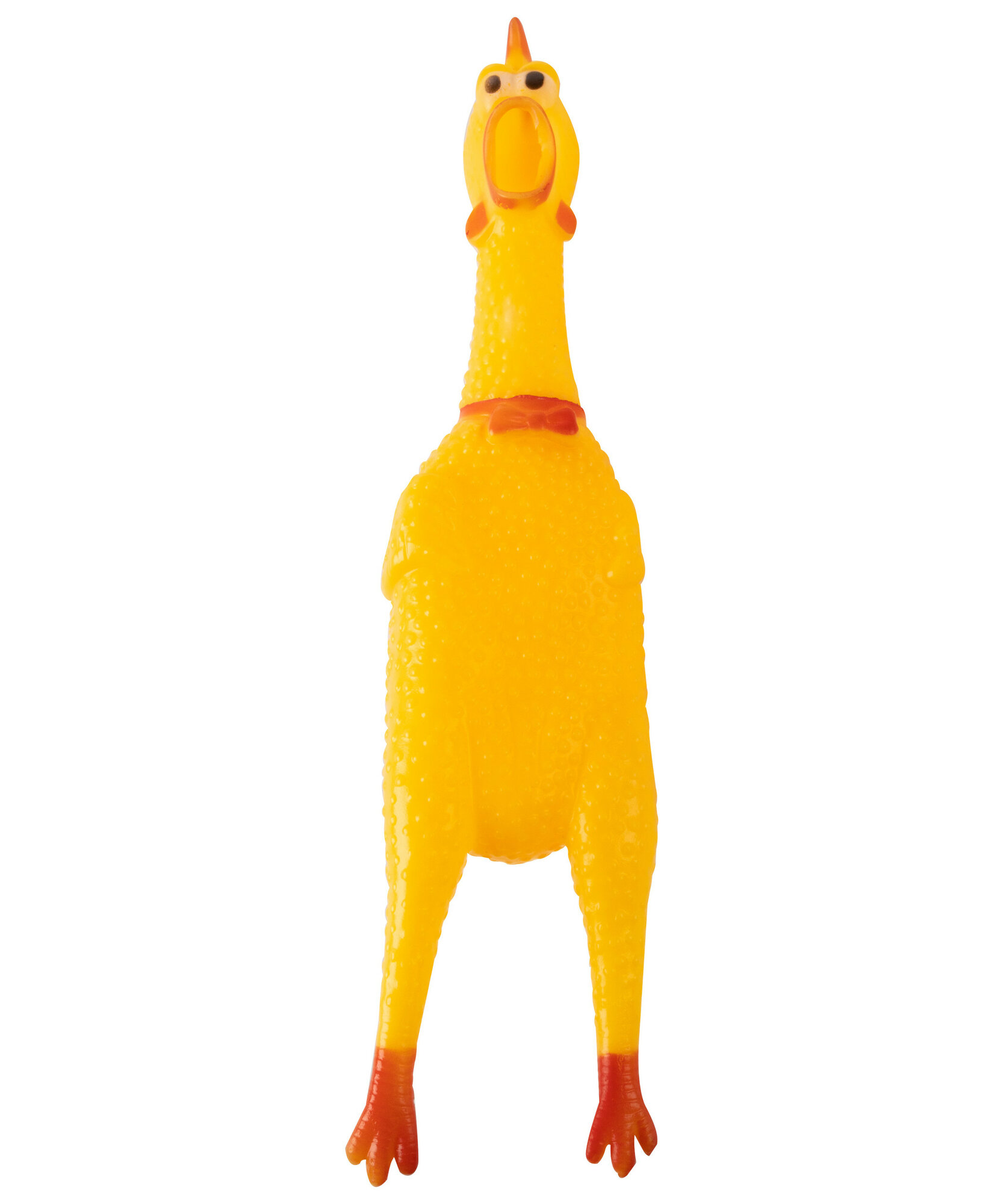 Игрушка для собак рыжий КОТ "Курица с пищалкой", 15 см, винил