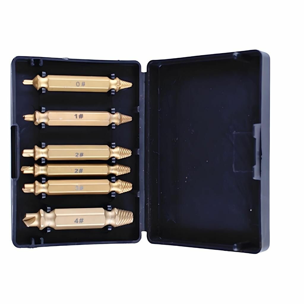 Набор инструментов, Набор шнековых экстракторов из шести частей-золотой-обычный тип