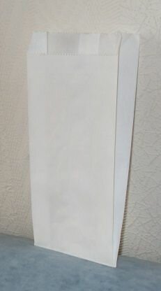 100 шт. Пакет белый V-обр. 185х80х45 мм ЭДП 40гр, кор.2000 шт.