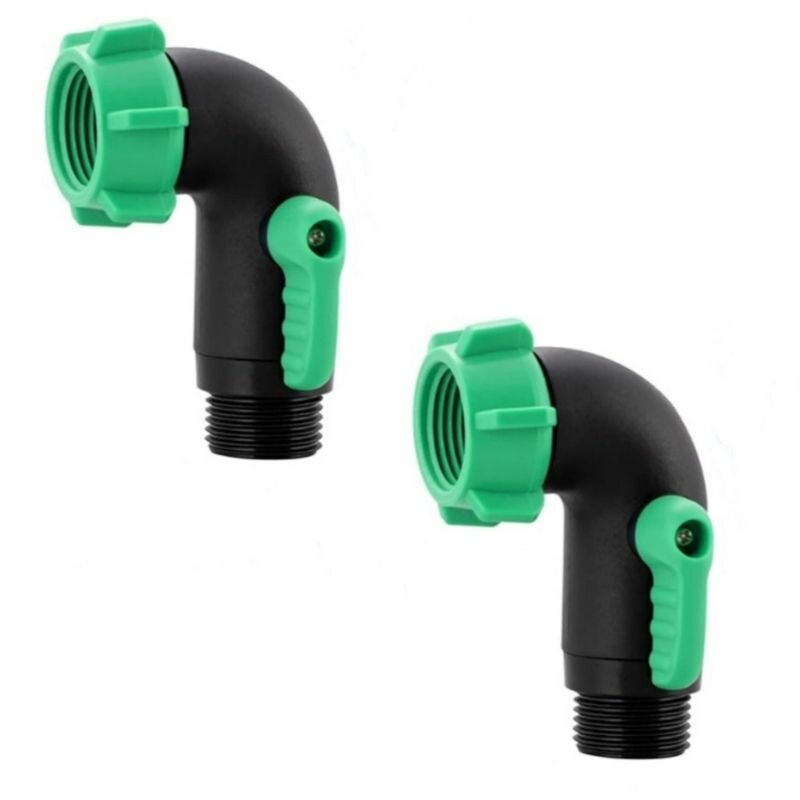 2 резьбовых 90-градусных пластиковых отвода водопроводной трубы- 90 градусов