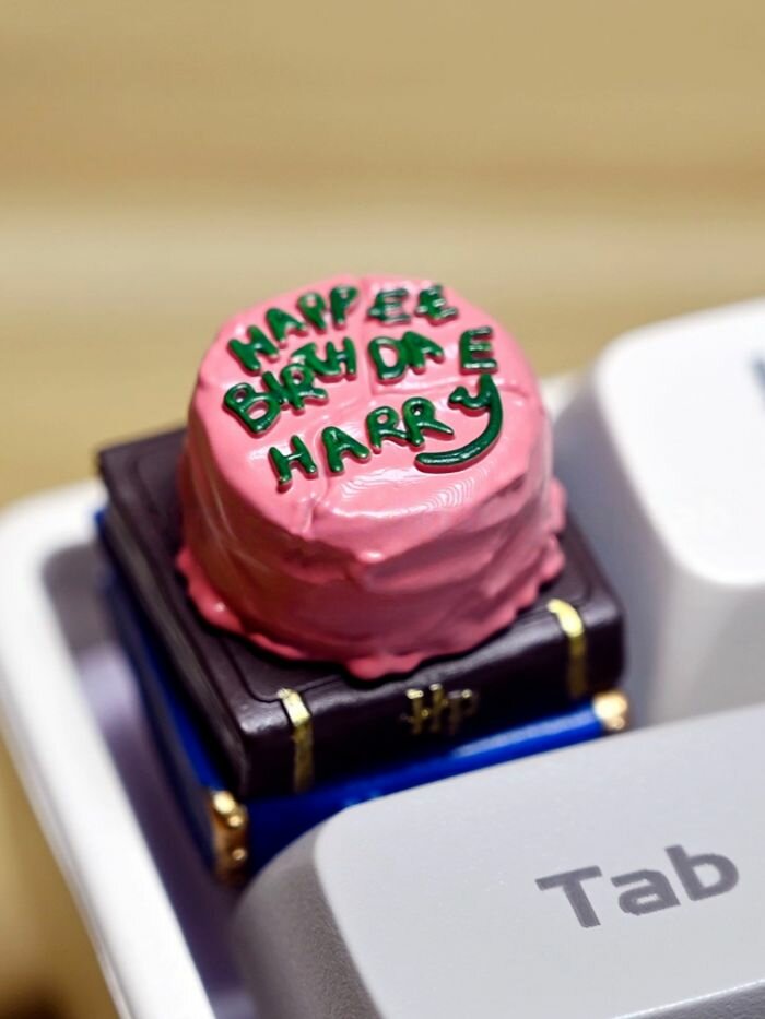 Кейкапы для механической клавиатуры-Гарри Поттер, смоляной кейкап ручной работы, Торт ХагридаA