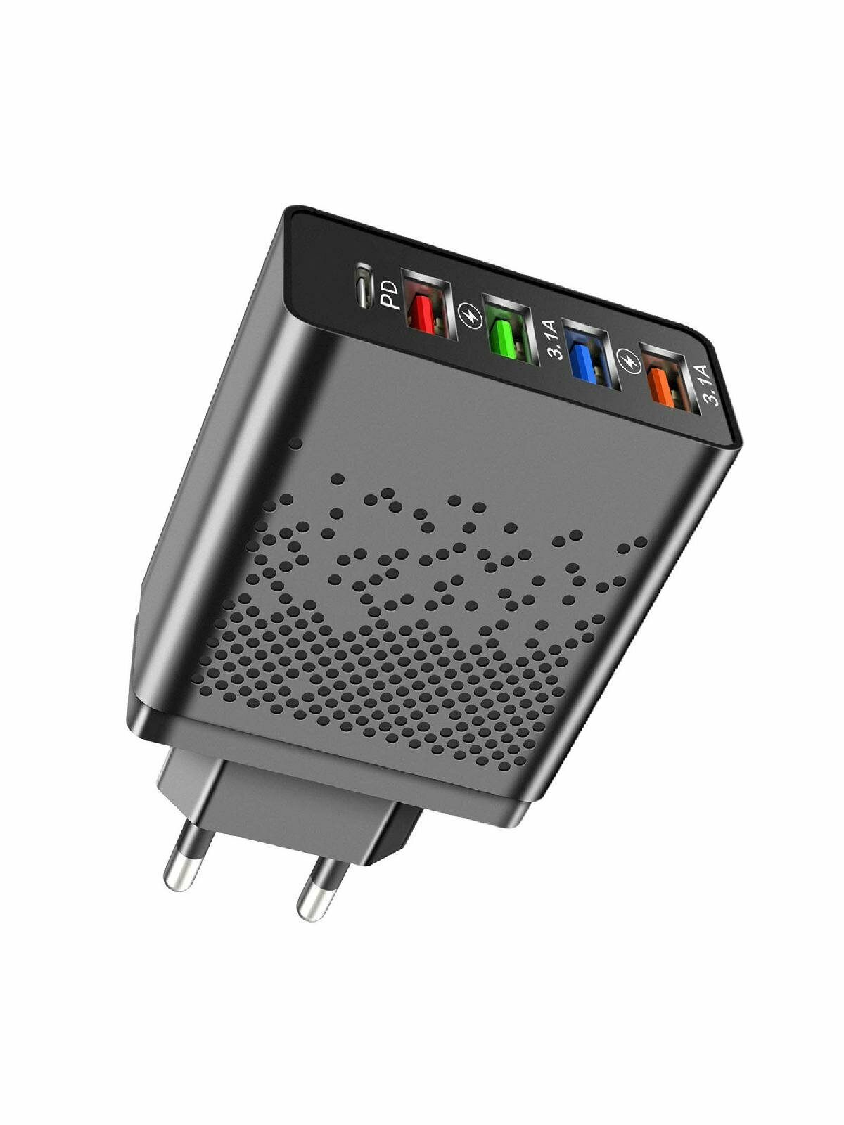 4 USB-порта 5V3A Настенное зарядное устройство мощностью 48 Вт 5 в 1 сетевой адаптер