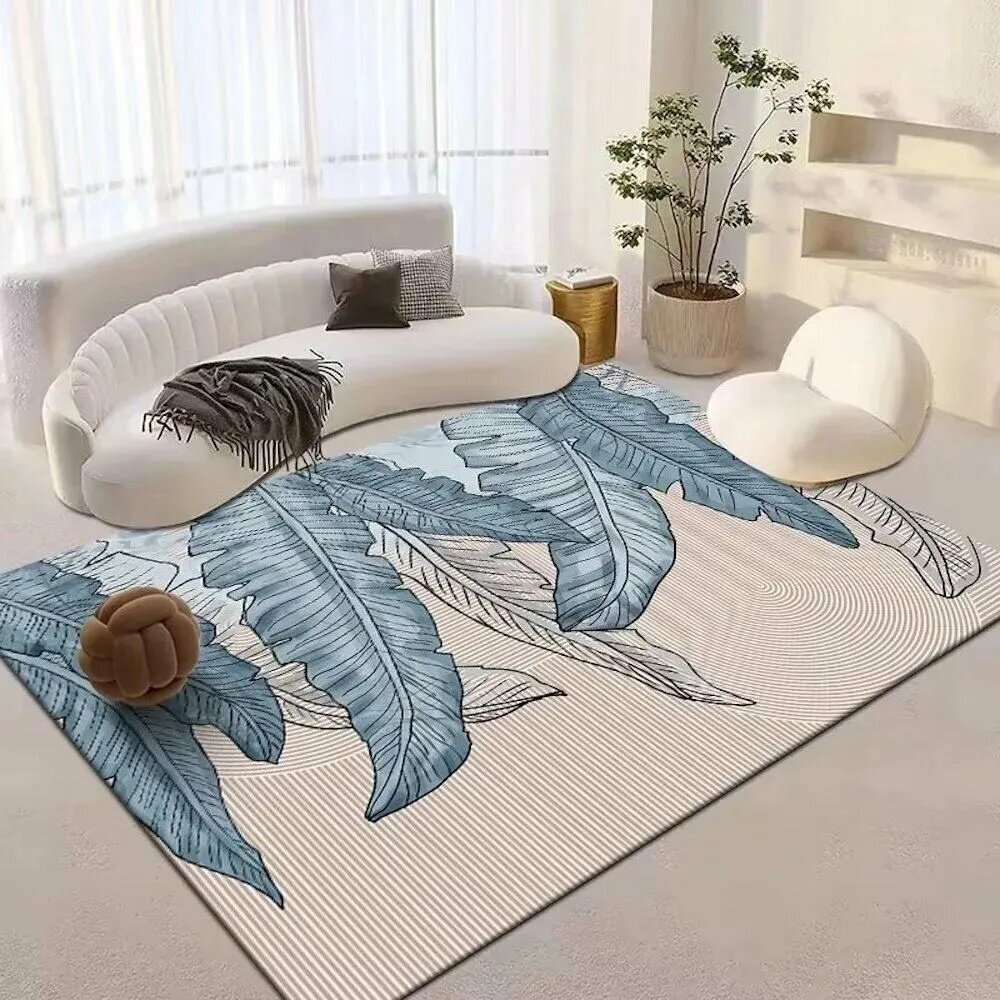 Xiaomi YouPin Ковер "Синие листья беж" 160x230 см