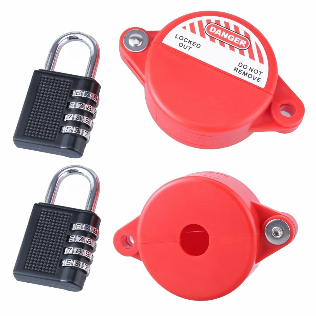 Комплект устройств блокировки задвижек с кодовым замком. Ручка безопасных ворот. Надежная блокировка водопроводного крана.