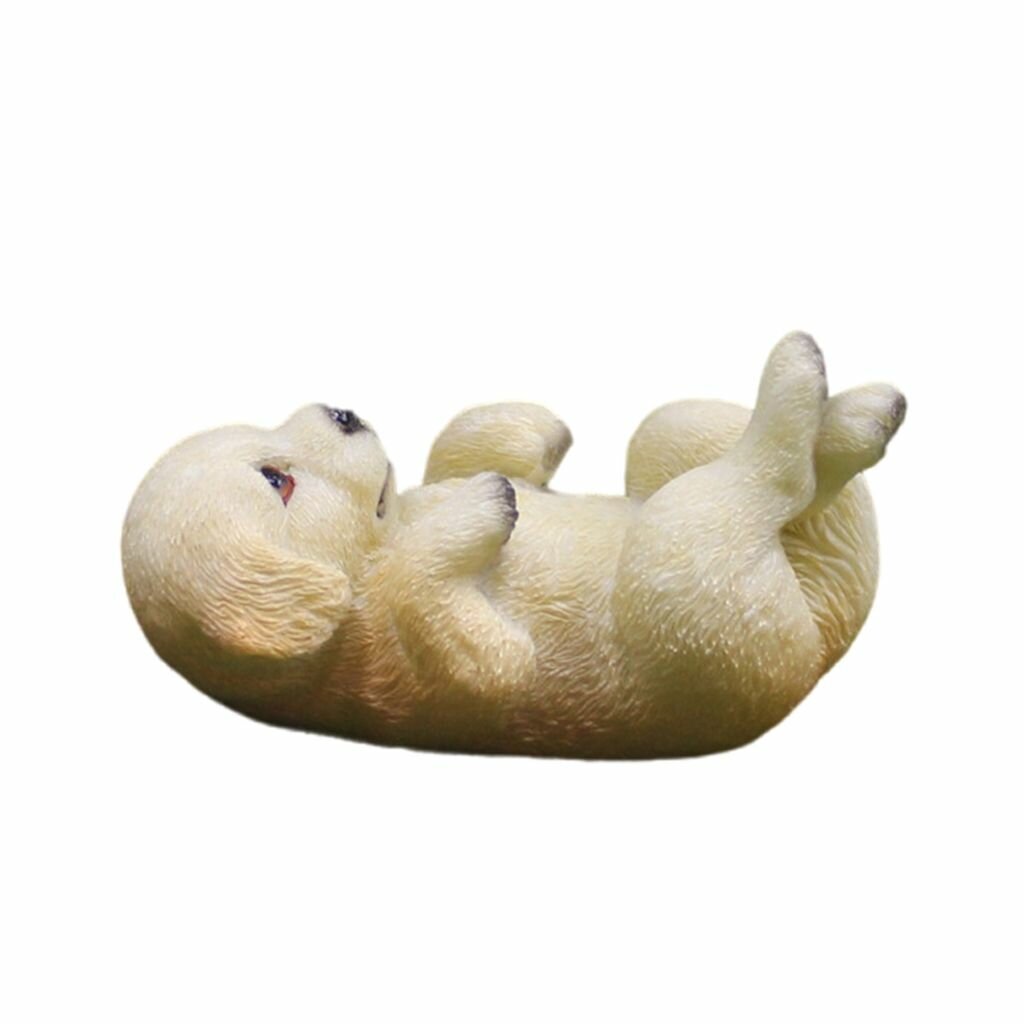 Реалистичная миниатюрная фигурка щенка золотистого ретривера для дома и сада, декор из смолы, лабрадора, орнамент