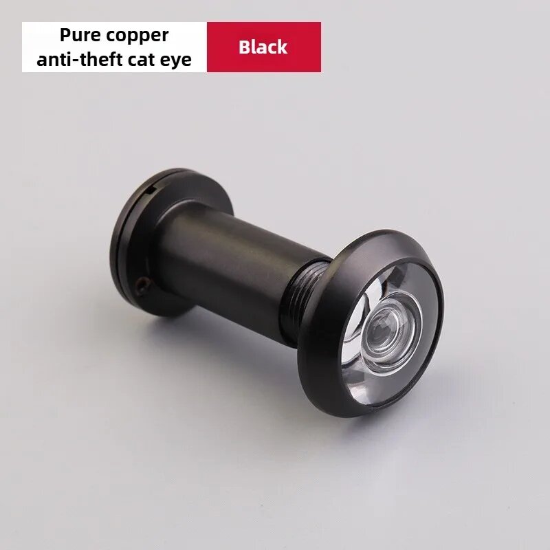 Дверной глазок латунный 220 градусов Black