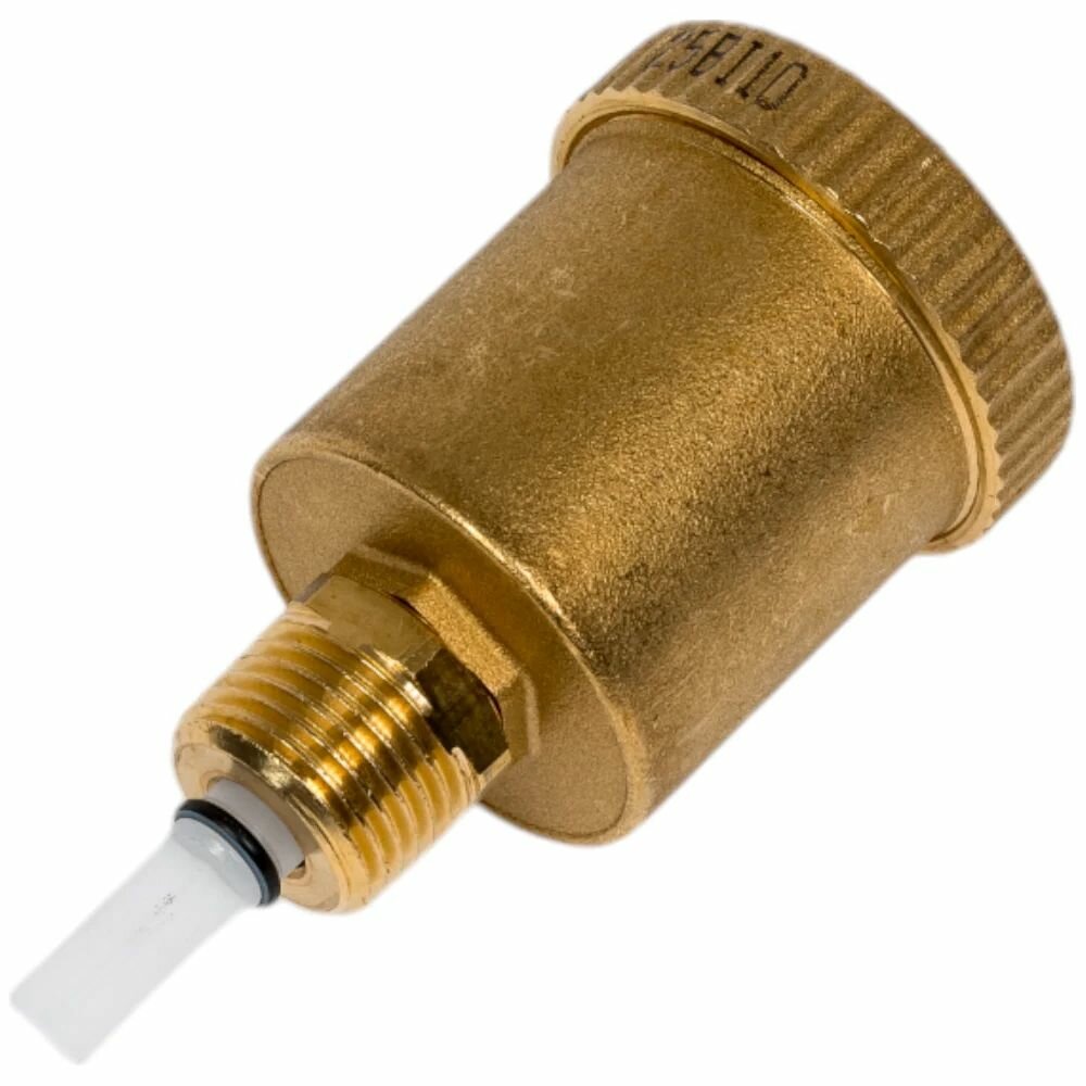 Автоматический воздухоотводчик Giacomini латунь R99I Ду 15 Ру14 G1/2 НР прямой с запорным клапаном 019-0795 R99IY003