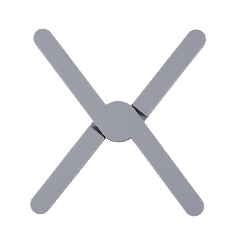 Серая силиконовая термостойкая крестообразная подставка для кухонного стола, водонепроницаемая не скользящая подставка