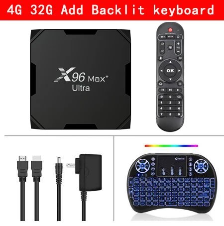 X96 Max+ Ultra 4G 32G Smart TV Box с клавиатурой