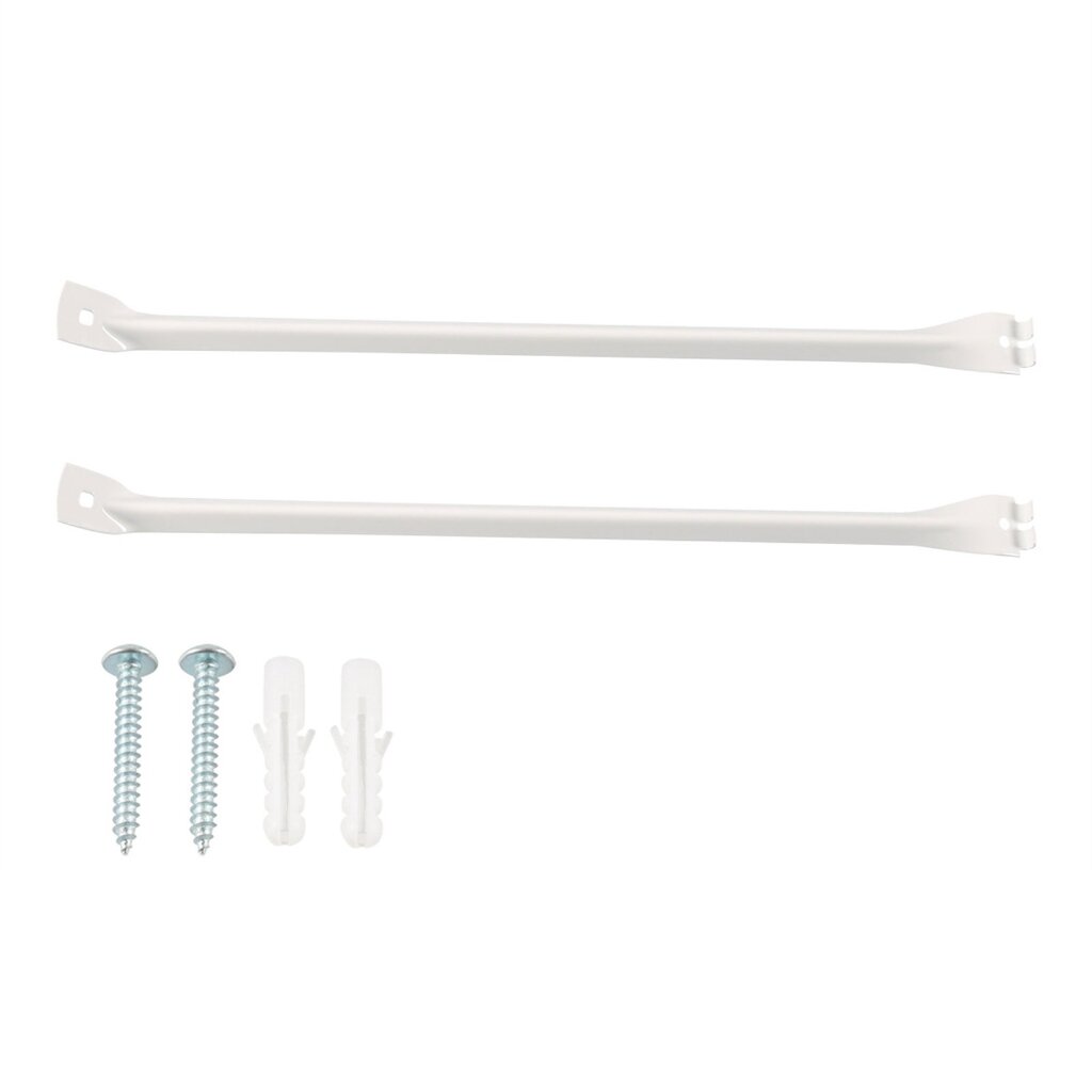 1 пара настенных металлических проволочных стоек, монтажные кронштейны, кронштейны для полок шкафа, металлические противоударные опоры для проволочных полок