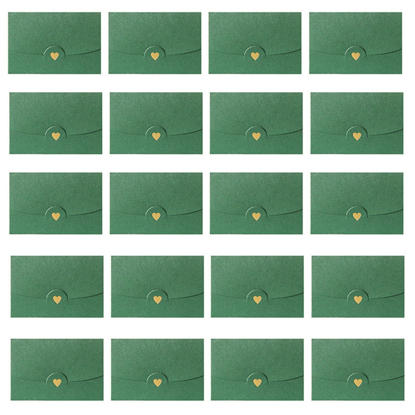 Набор из 20 ретро-конвертов, темно - зеленый