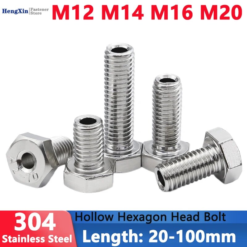 Болты с полым шестигранником из нержавейки 304 M12 M14 M16 M20 20-100 мм M14x30mm (2pcs)