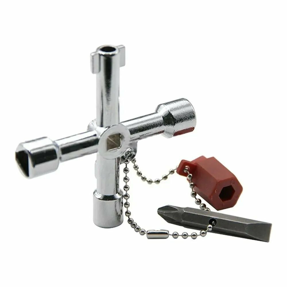 Трехгранный квадратный треугольный универсальный ключ для электрощитов Vitatools klyuch-trehgrannyy