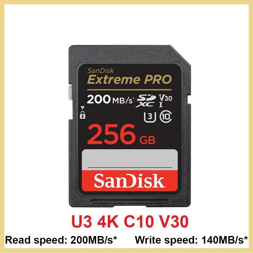SanDisk Extreme PRO SD карта памяти 1 ТБ 256GB 200MBs-1PCS