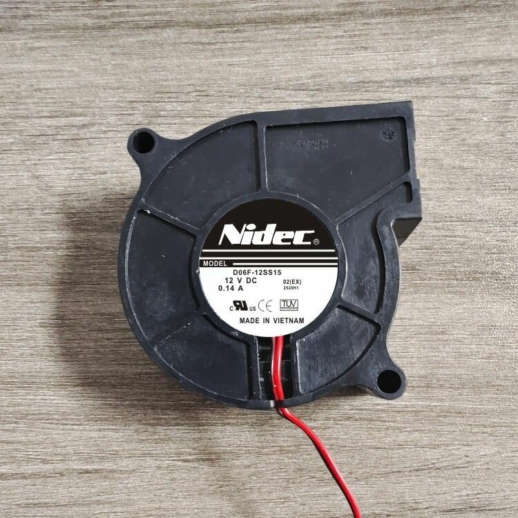 Вентилятор Охлаждения Nidec D06F-12SS15 6028 6CM 12V 0.14A , Тишина Турбовентилятора