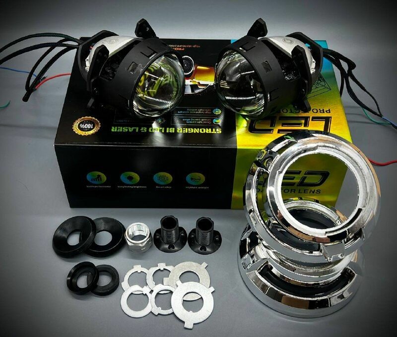 Светодиодные Би лед линзы для Chevrolet Cruze 2009-2015 - Шевроле Круз - 3 дюйма 50W 6500K / BI LED модули