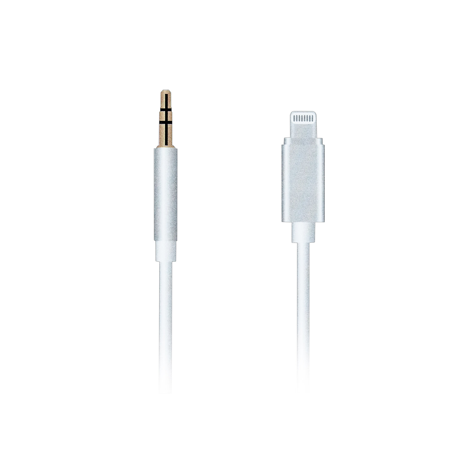 Кабель AUX iPhone - 3.5mm. TPE белый 2M