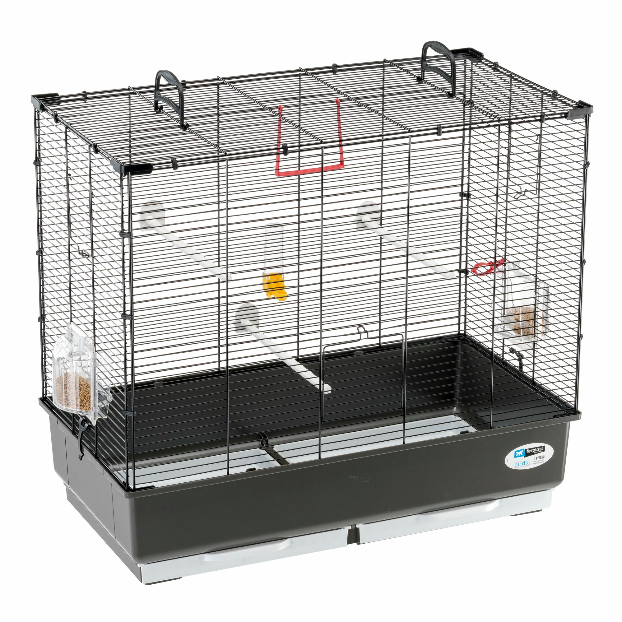 Клетка для птиц PIANO 5, 72x38x62 см, количество дверей: 3, черный