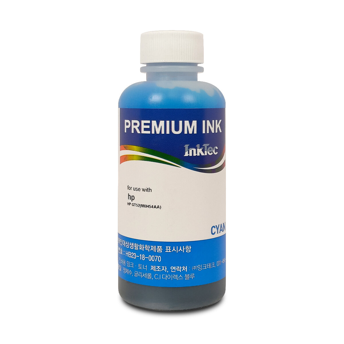 Чернила InkTec (Н5852-100MC) для HP (GT52) M0H54AA, 100 мл (Cyan)