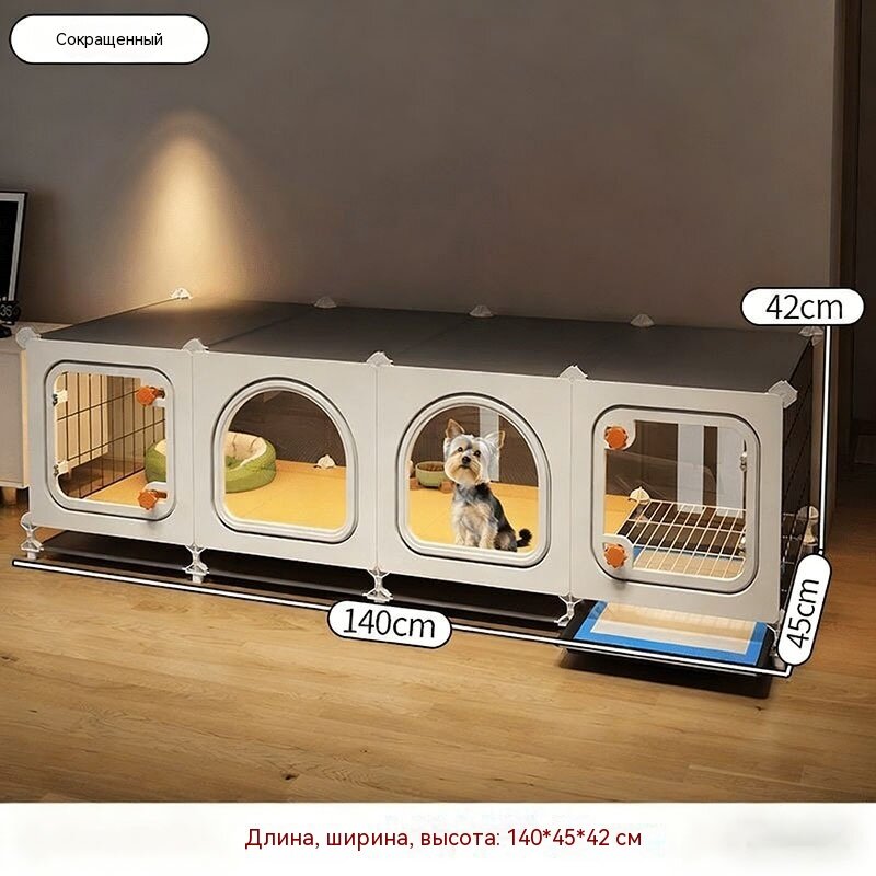 Без бренда Клетка для собак超大号 140*45*42 с поддоном для туалета прочная металлическая
