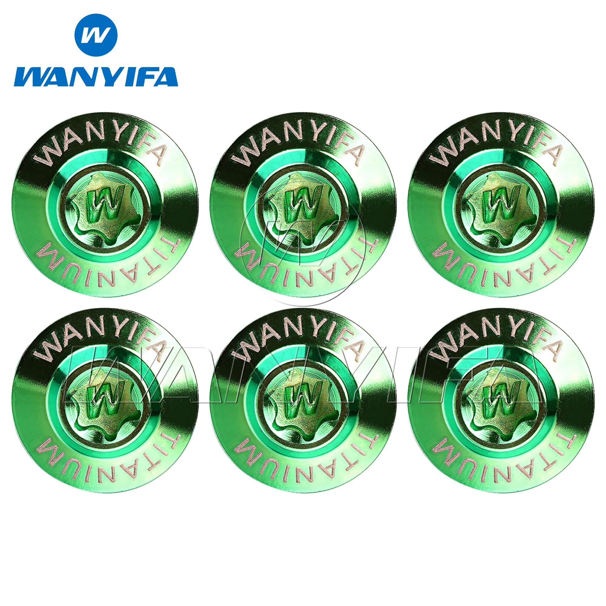 Wanyifa Титановые болты M6 20mm Green