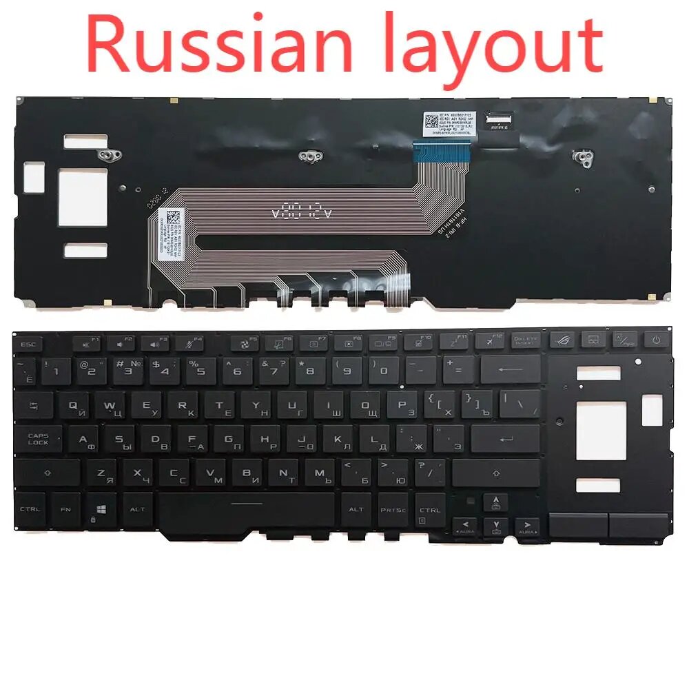 GX550 русская клавиатура с RGB-подсветкой для Asus ROG Zephyrus Duo 15 GX550 GX550LXS GX550LWS GX551 GX551Q GX551QM GX551QR GX551QS