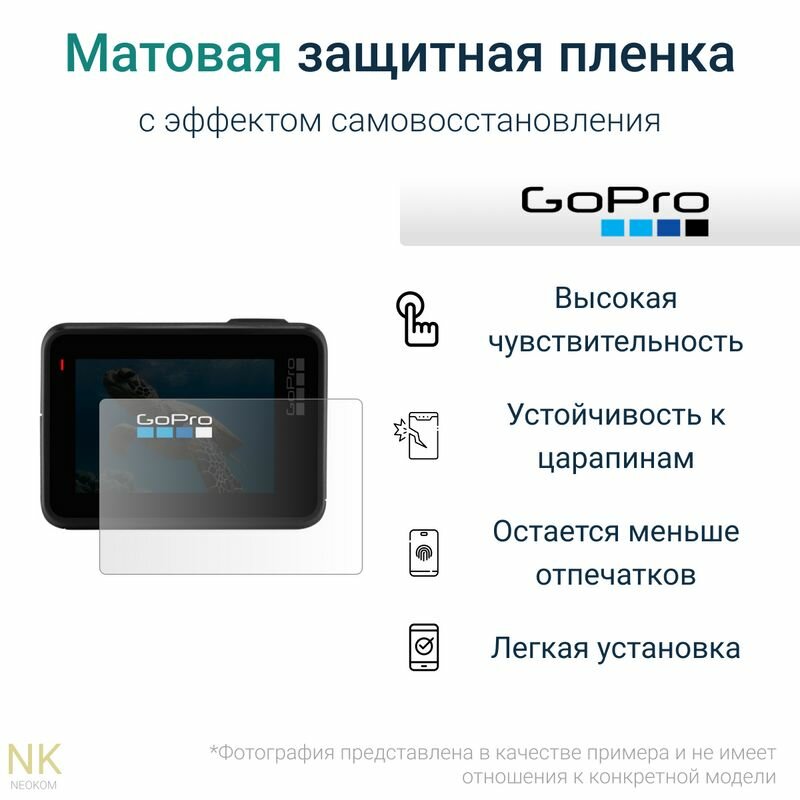 Гидрогелевая защитная пленка для экрана GoPro Hero 7 Black с эффектом самовосстановления (1 шт) - Матовая