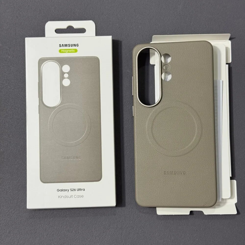 Магнитный чехол для Samsung Galaxy S26 Ultra, оригинальный премиум-чехол из Серый, Deep Gray