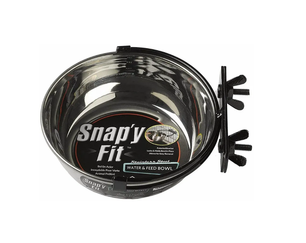 Миска металическая с держателем для клеток SNAPY FIT, 300 мл