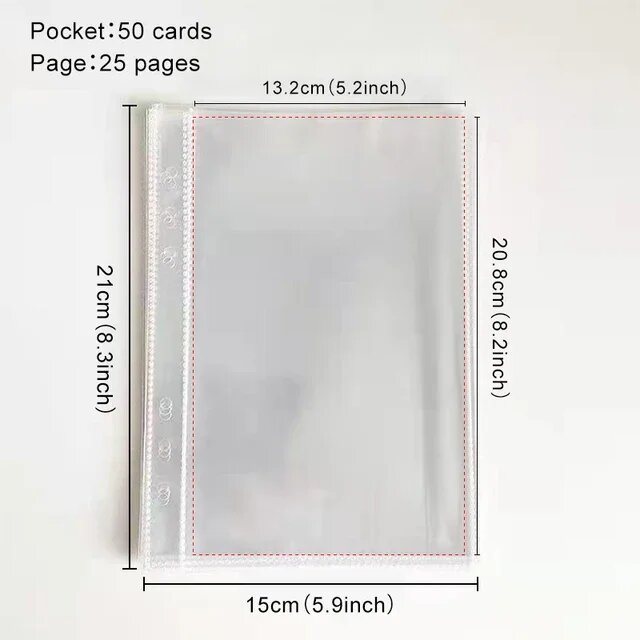 Прозрачный PVC фотоальбом Kpop A5 50 Cards 1 grid