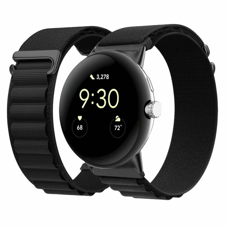 Нейлоновый тканевый ремешок для Google Pixel Watch 4/ 3 45мм, C-образная застежка/ мягкий и удобный, дышащий и эластичный/ повседневный спортивный стиль/ подходит как для мужчин и женщин для умных часов запасной ремешок