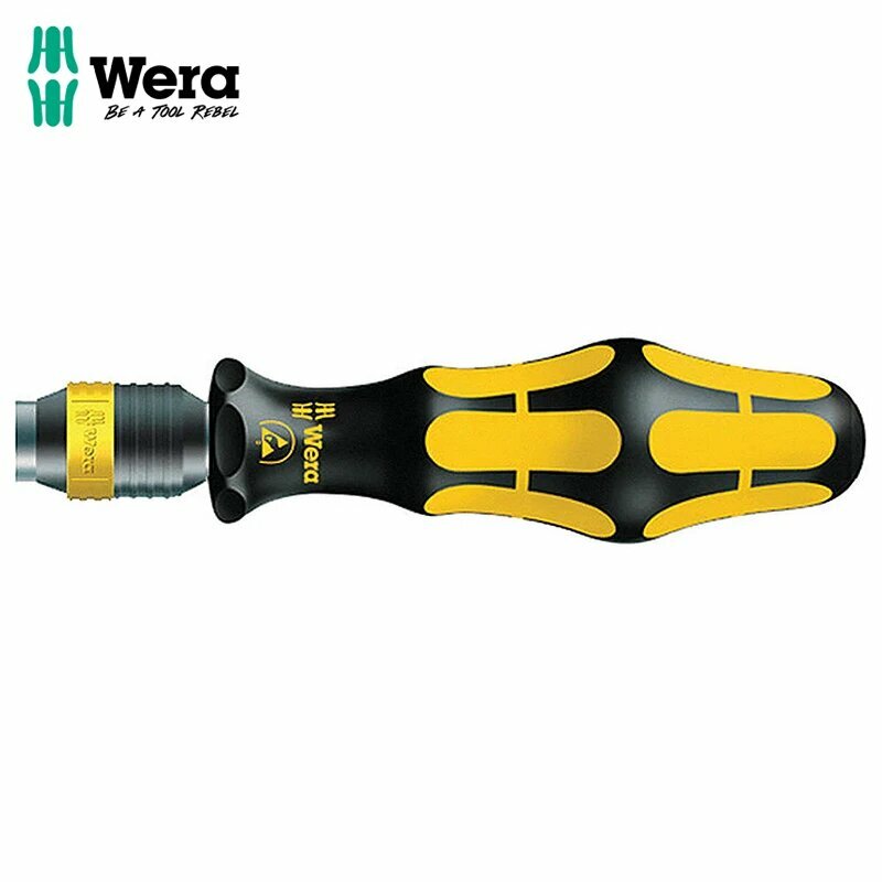 Wera 05051273001 Kraftform ESD 813 R Немагнитное шестигранное сверло-отвертка, 1/4 дюйма, длина лезвия 90 мм