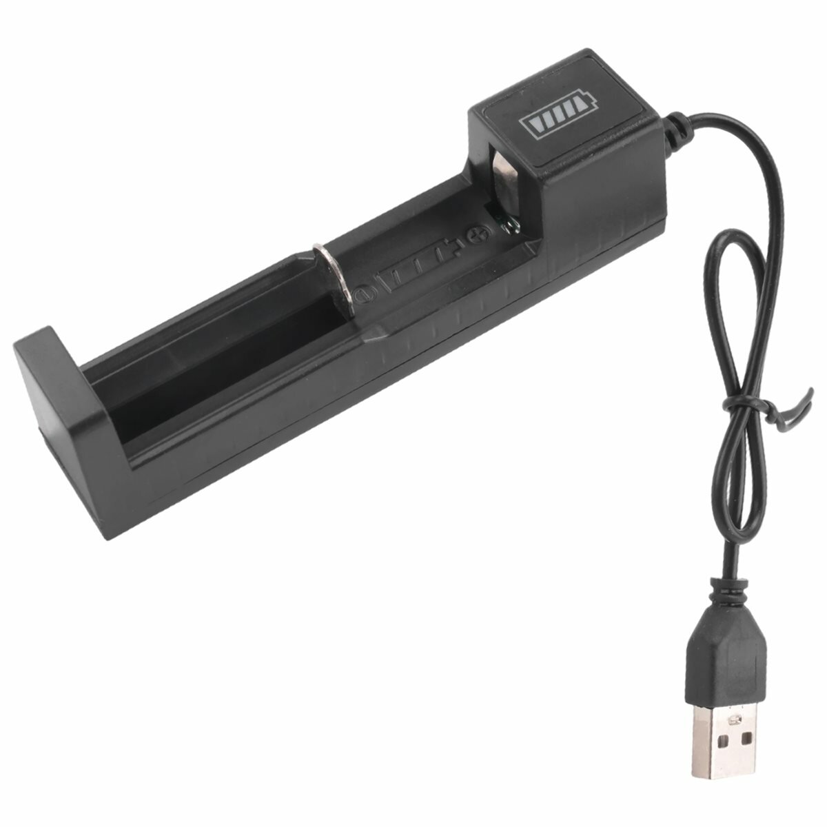 Зарядное устройство USB 1 слот Универсальное зарядное для литиевых аккумуляторов с быстрой зарядкой 18650, 26650, 14500,