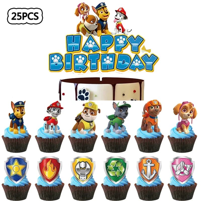 Набор для праздника Щенячий патруль от TAKARA TOMY Cake topper-25PCS