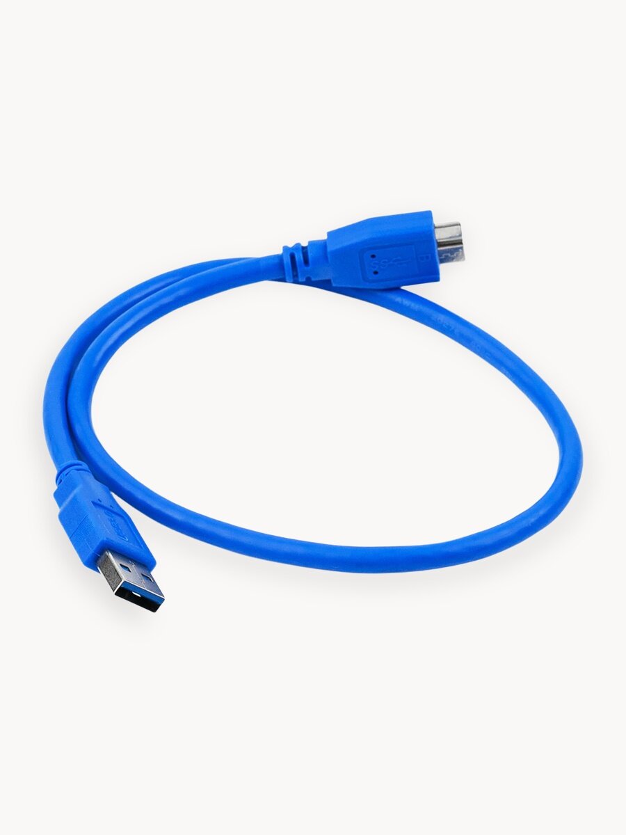 Кабель для HDD micro USB 3.0 AM (папа) - micro B (папа), переходник для внешнего жесткого диска или SSD / 50см