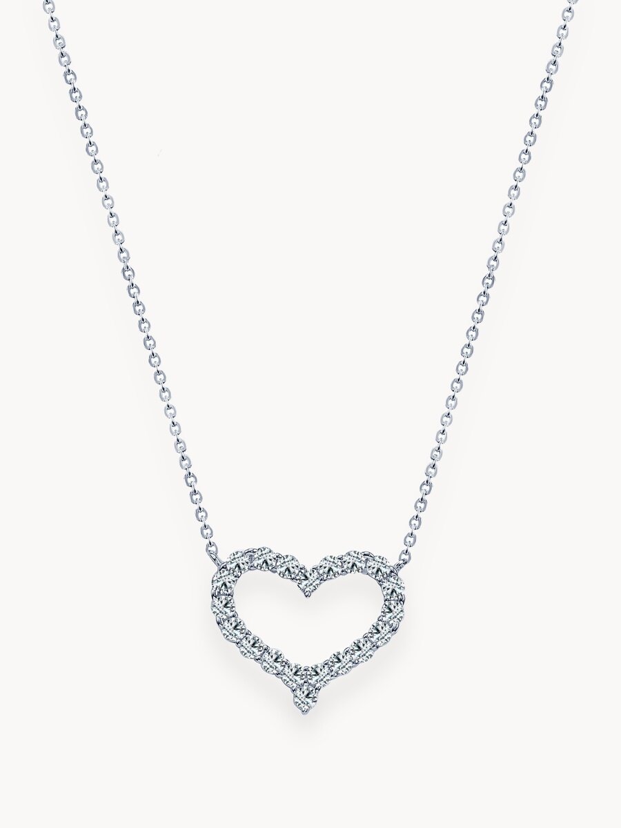 Колье, серебро, 925 проба, родирование, фианит