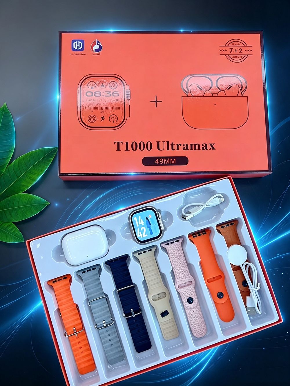 Смарт-часы T1000ultramax-Смарт-часы, Умные часы, пульс, музыки, вибрации, звонков, уведомлений