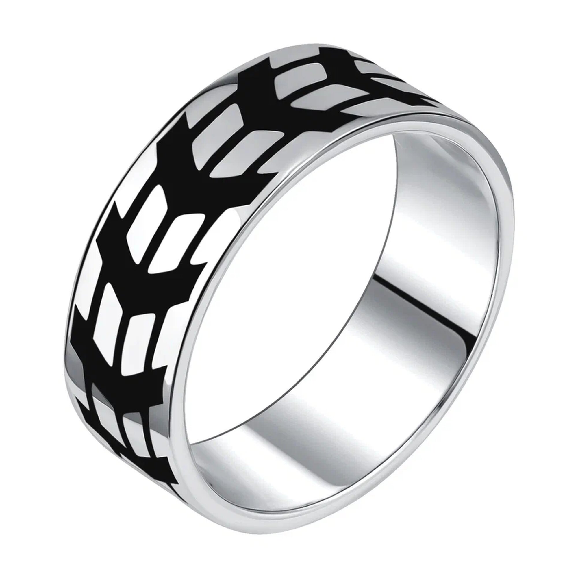 Кольцо, серебро, 925 проба, родирование, эмаль