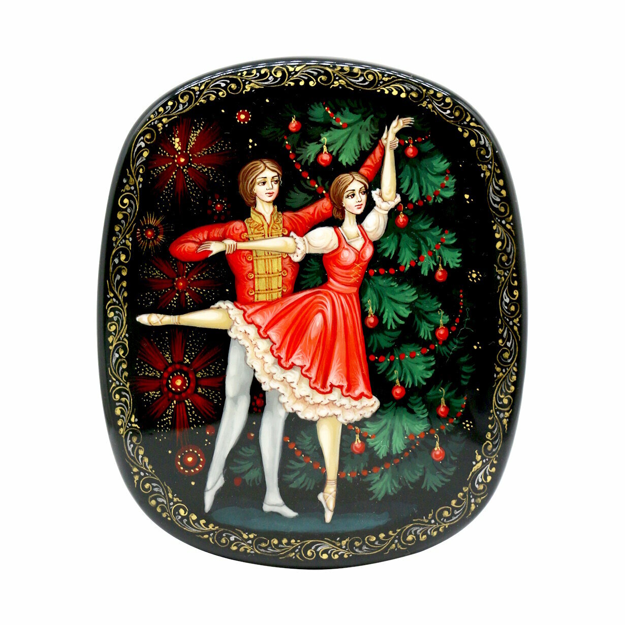 Шкатулка Холуй Балет Щелкунчик, прямоугольник, авт. Ковалев И.