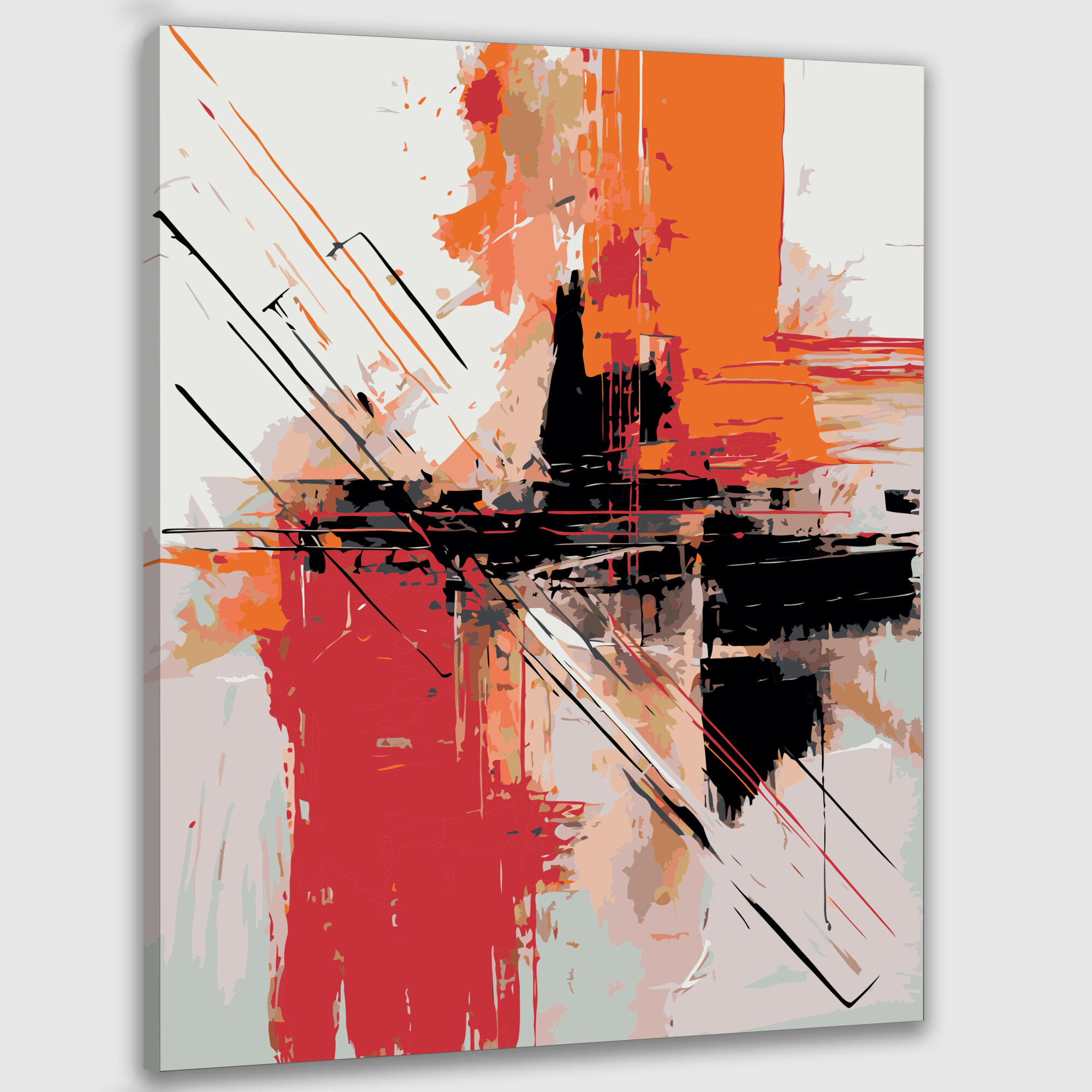 Картина по номерам 40x50 см, абстракция, берсеркер, разрыв цепей, смелые мазки, яркие цвета, высвобождение силы