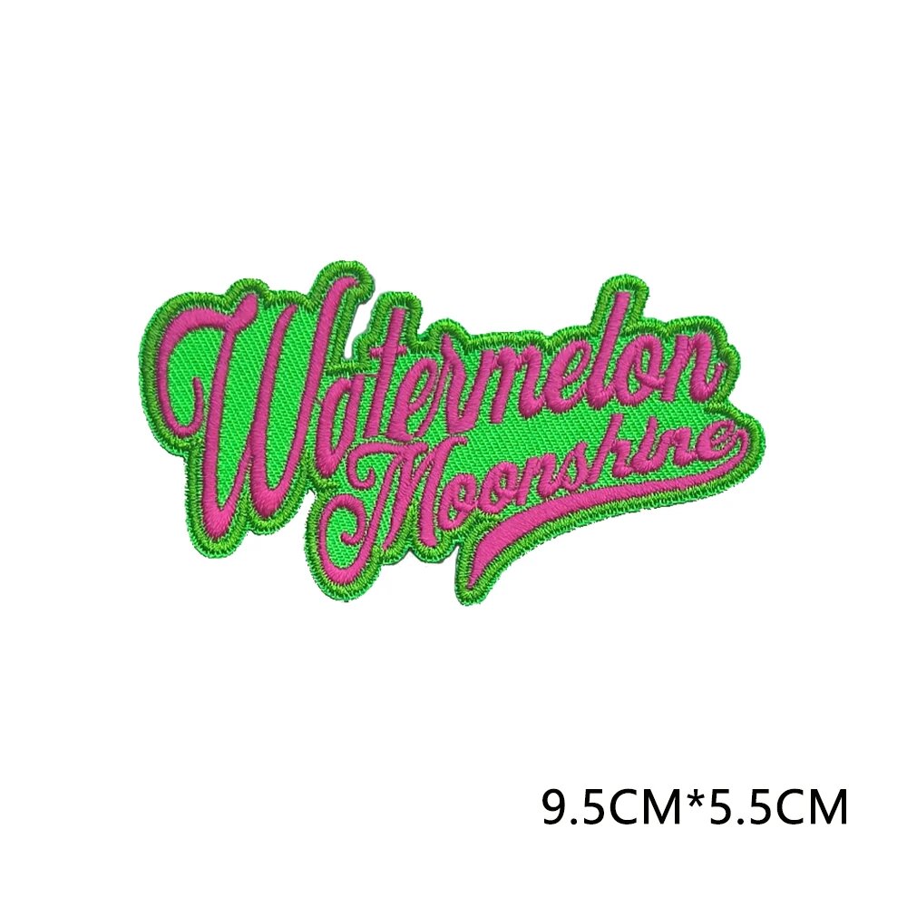 Вышивка "Watermelon Moonshine", 9.5x5.5 см, серебристая