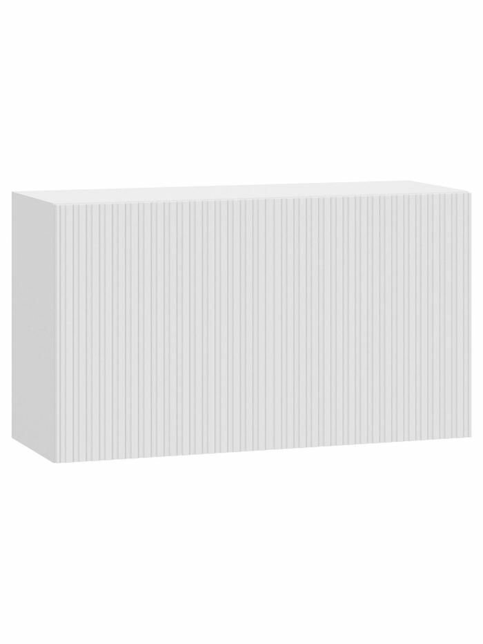 Кухонный модуль навесной, шкаф Стайер с полками, 80х29.6х45.6 см, Белый / Бланж