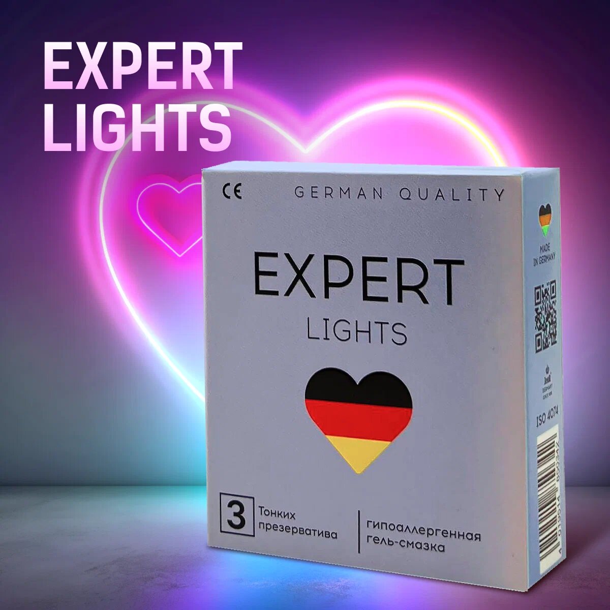 Презервативы "Expert Lights" Germany, натуральные, 3шт, ультратонкие