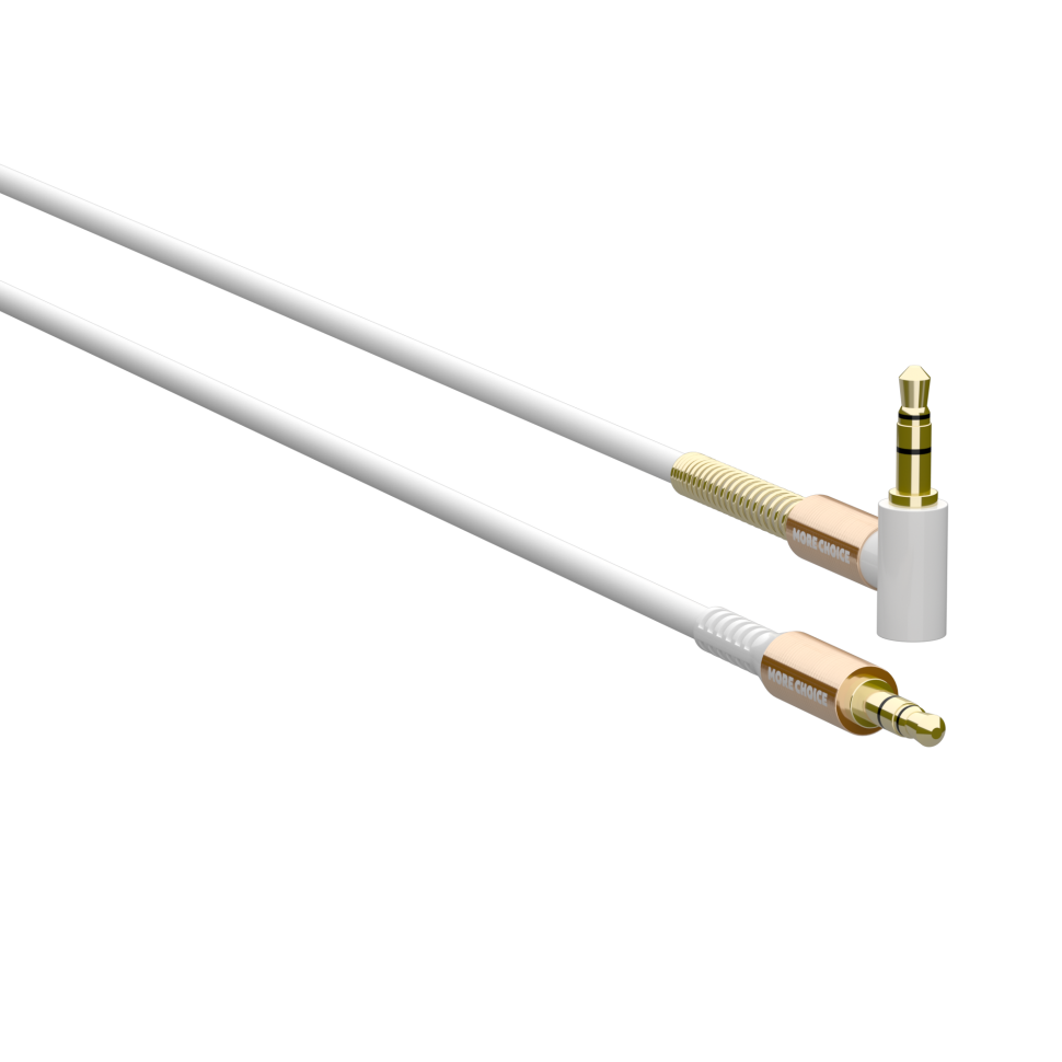 Аудиокабель AUX 3.5mm 1.0м More choice UK11 (White)