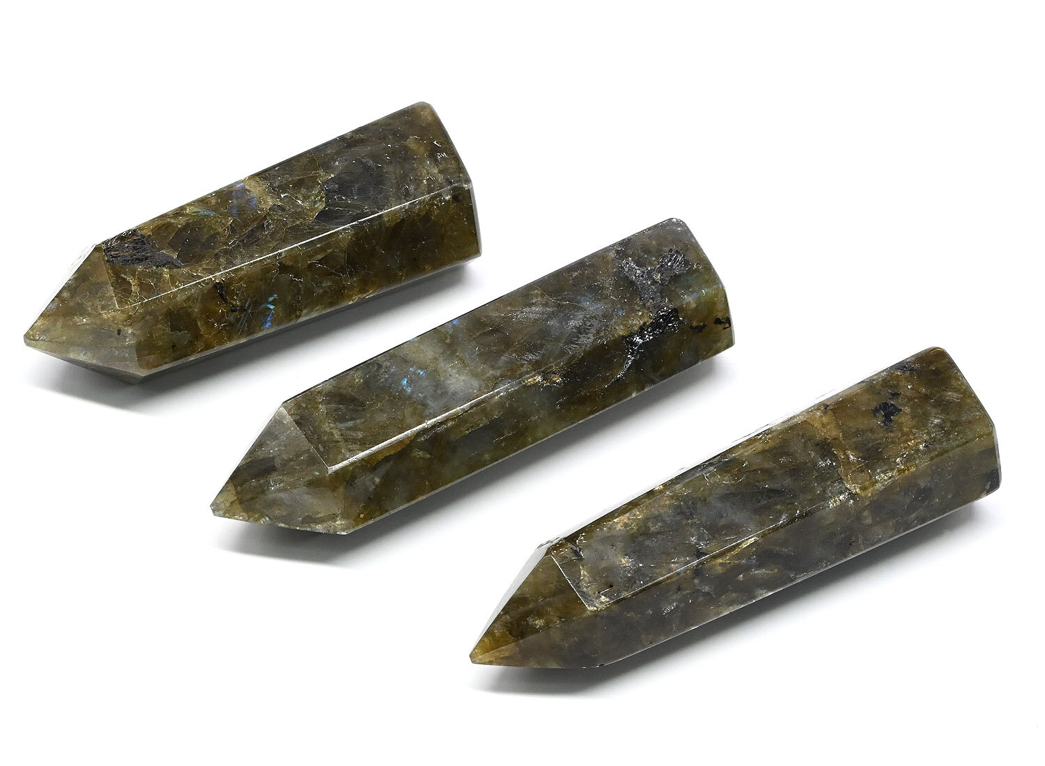 Кристалл из лабрадора "Карандаш" 21*18*68мм .