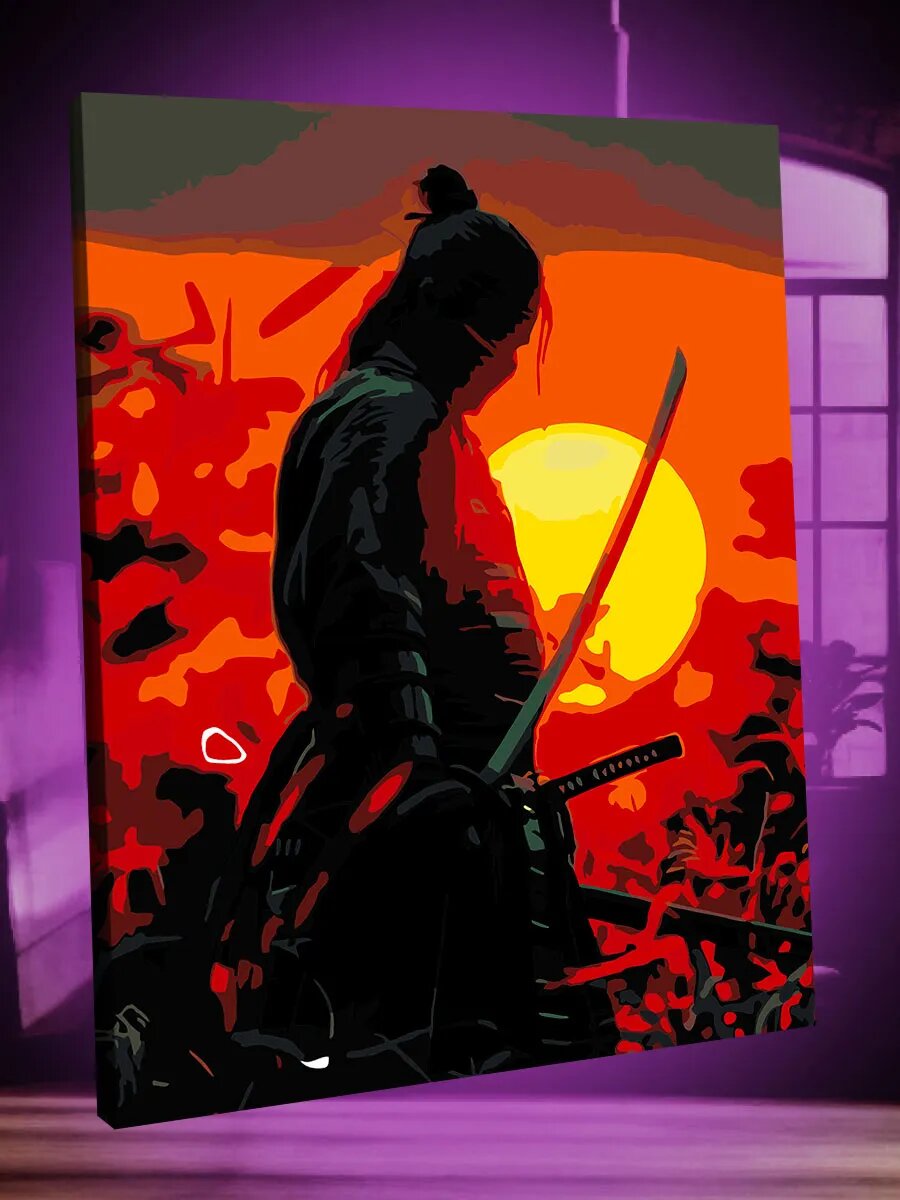 Картина по номерам Самураи