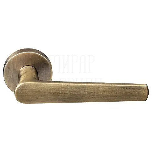 Дверные ручки Archie Sillur "ESCUDO" на круглой розетке (антибакт. покрытие) античная бронза