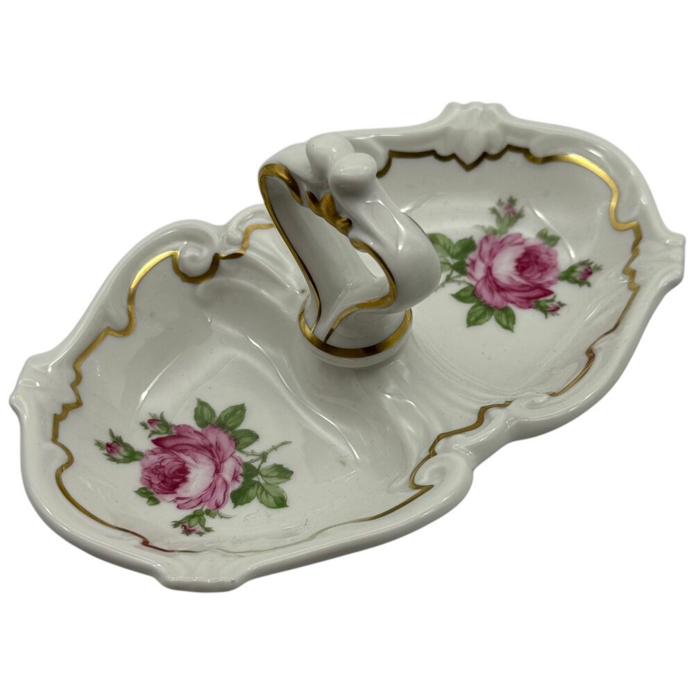 Прибор для специй "Katharina" с крышкой, фарфор, позолота, 1945-1950 гг, Weimar, Германия